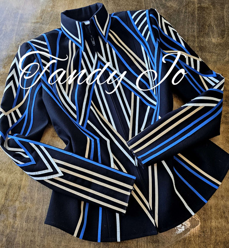 Showmanship Jacket Royal Blue French Tan | Tandyjo Show Apparel
