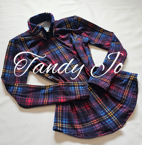 Navy Plaid Day Shirt *Special Pricing* | Tandyjo Show Apparel