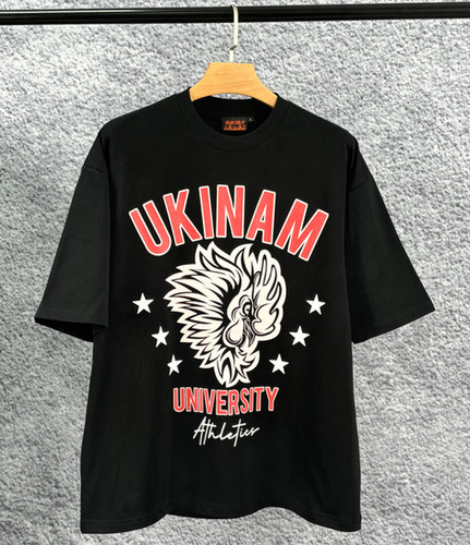 Ukinam University Athletics Black Heavyweight Oversized T-Shirt | SLAY247