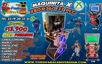 Maquinitas arcade, xbox y multijuegos