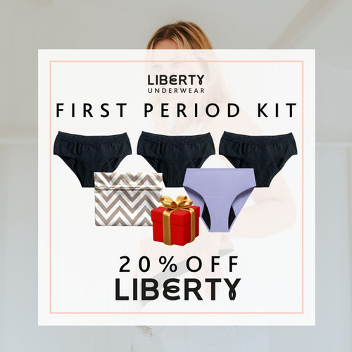 First period kit (puberty reusable period pant) | Liberty Underwear