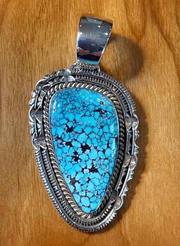Artie Yellowhorse Stunning Natural Kingman Turquoise Pendant ...
