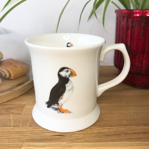 Puffin Bone China Mug | hawkstonehandmade