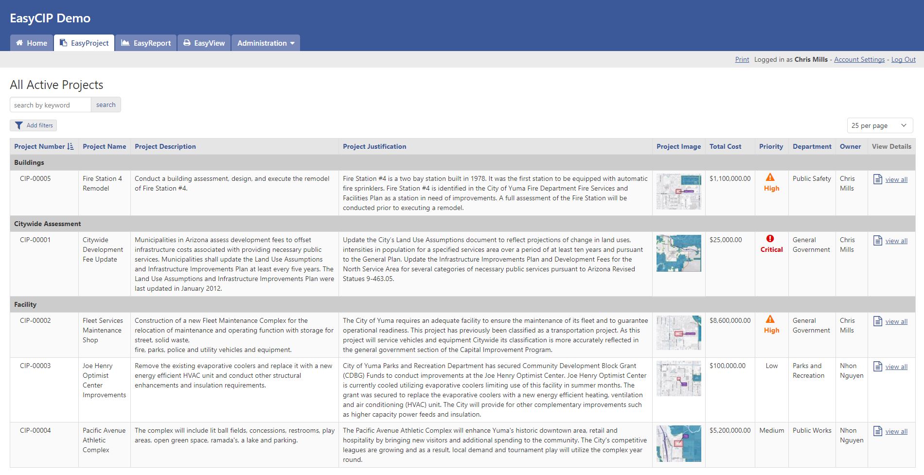 Capital Improvement Plan Software | EasyCIP
