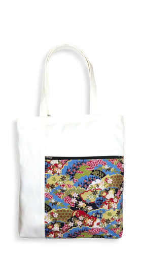 Canvas Tote Bag with Japanese Print Pocket | Cornerstone ComSvcs