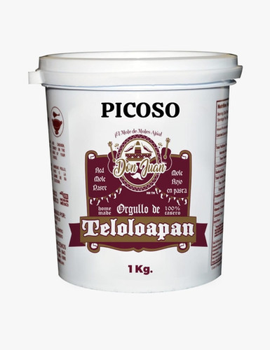 Caja con 12 piezas de 1 kilogramo de mole rojo don juan Picoso. | Sabor ...