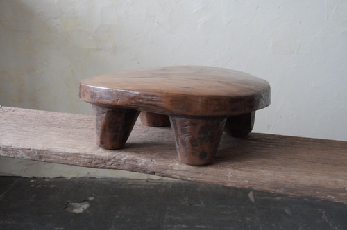 India antique wooden chapati stand ② | TABULE アジアのアンティーク家具