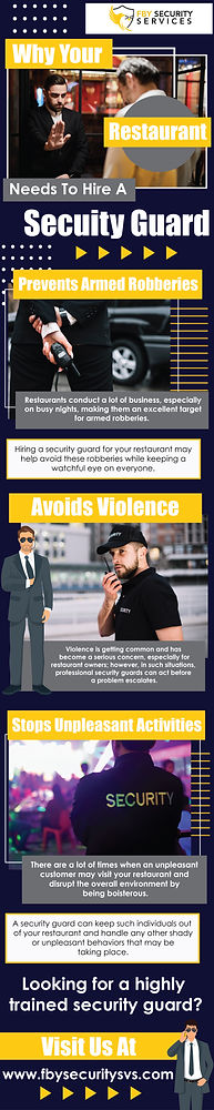 Why Your Restaurant Needs To Hire A Security Guard
