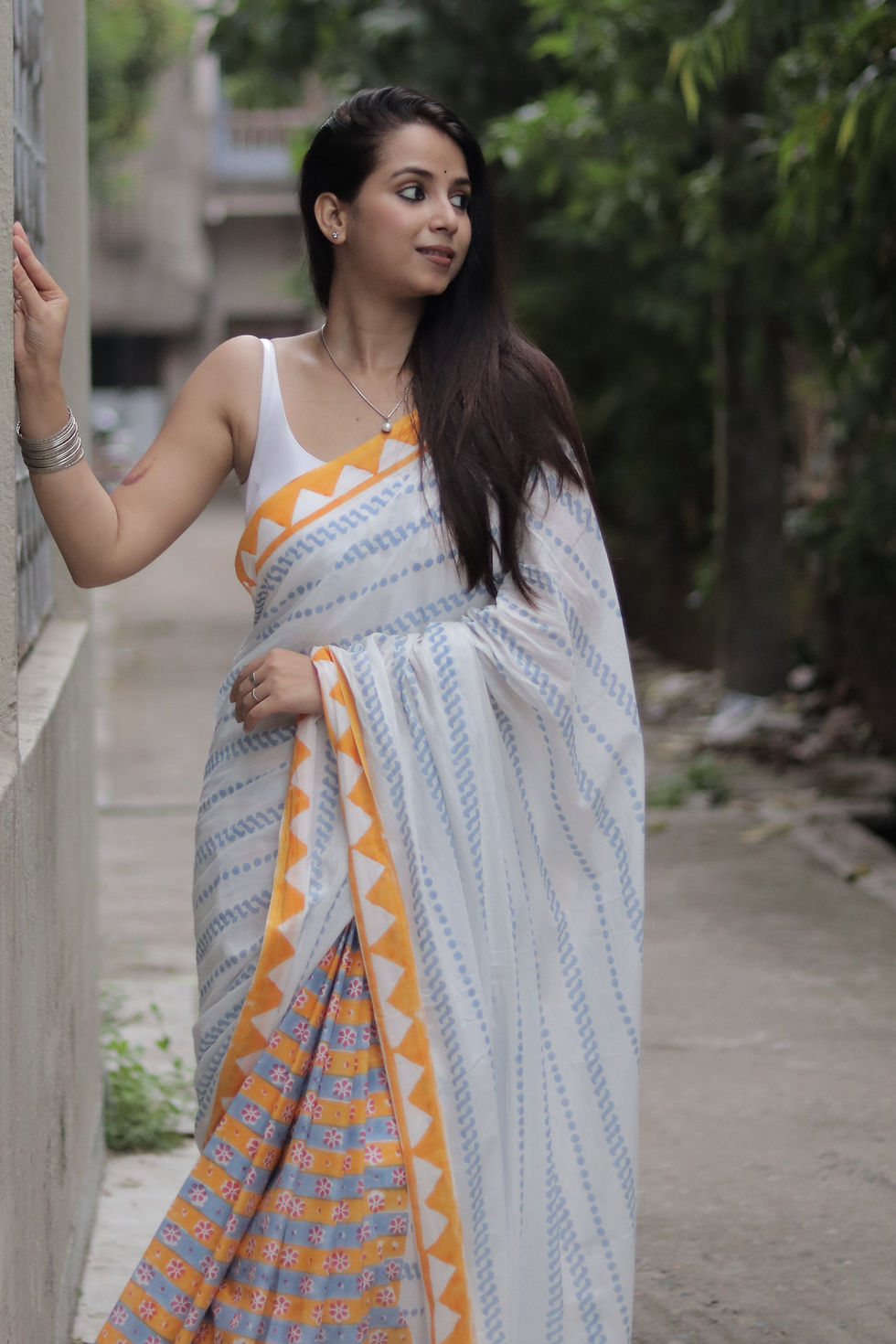 Mogasu Goa | Buy blockprinted Mul, Chanderi, Linen Sarees online