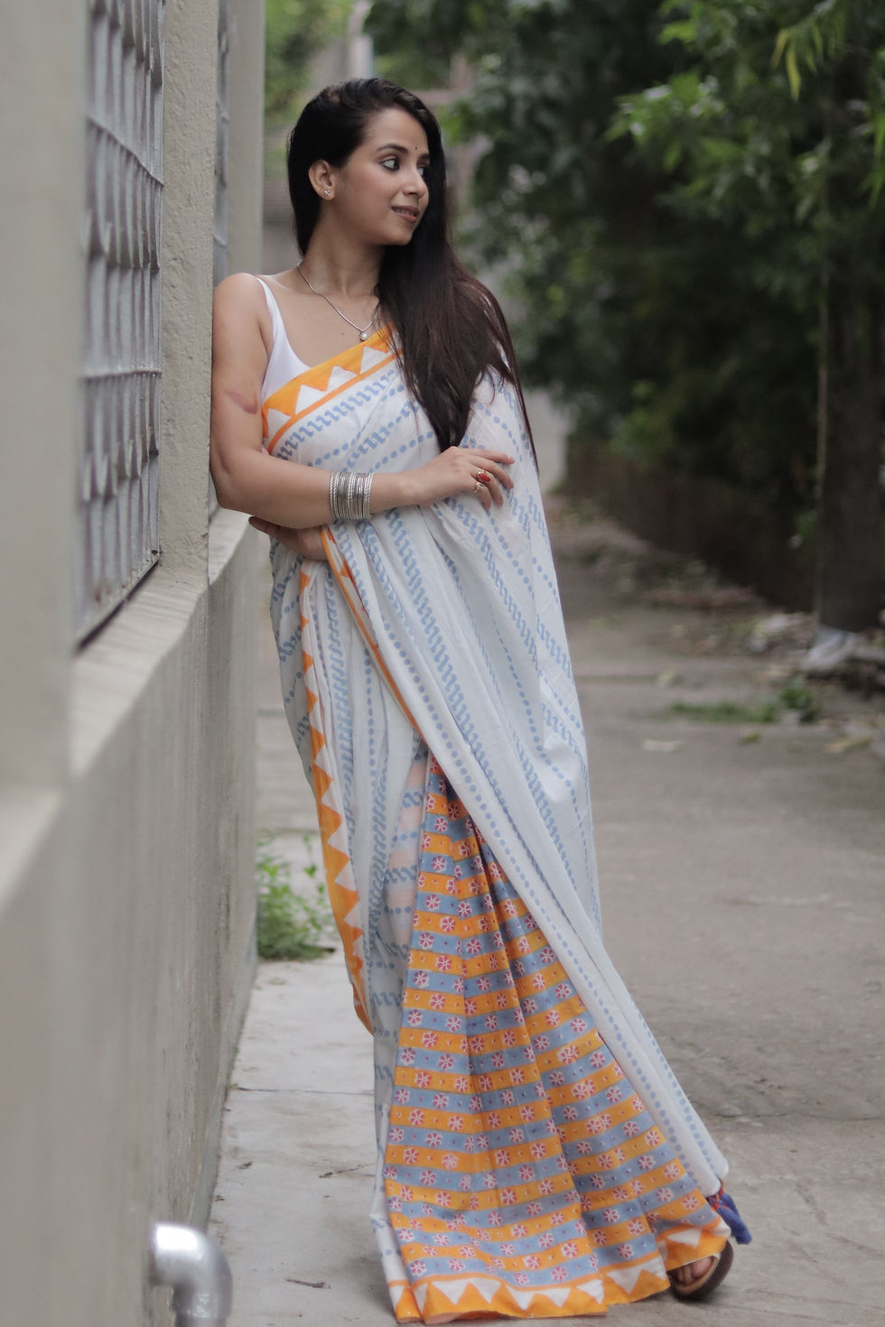 Mogasu Goa | Buy blockprinted Mul, Chanderi, Linen Sarees online