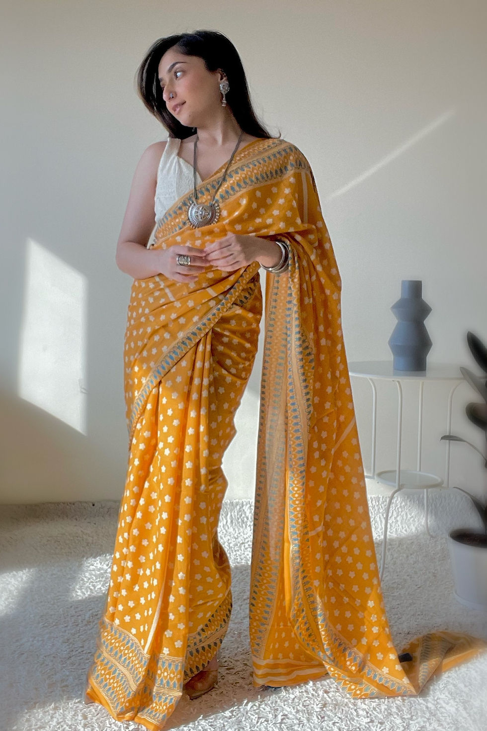 Mogasu Goa | Buy blockprinted Mul, Chanderi, Linen Sarees online