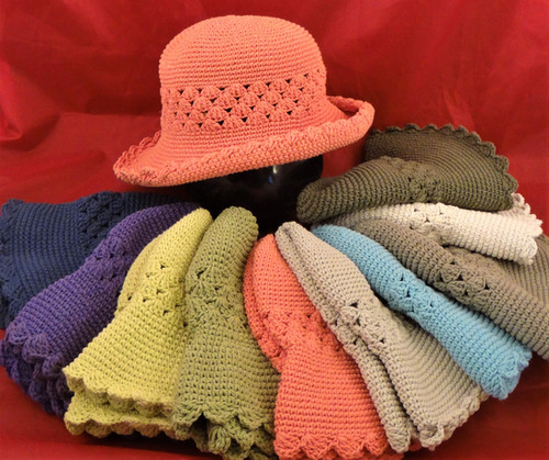 Thai Scalloped Edge Cotton Crochet Hat | 4Creature Comforts