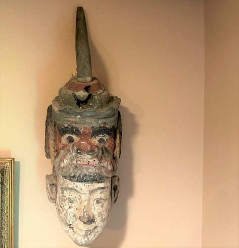 Antique Burmese Spirit Mask Honoring Nats | 4Creature Comforts