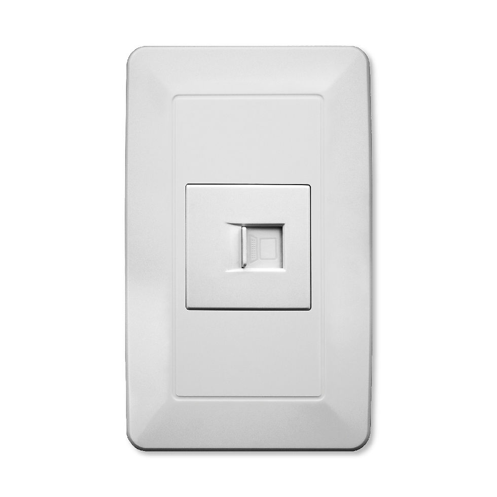 Placa Contacto Red LAN Tipo RJ45 CAT5 ABS Blanco/WPL-309 | InterLEDs PV