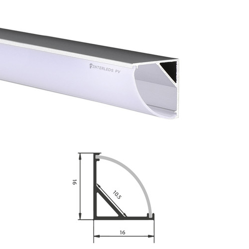 Perfil Triangular Esquinero Aluminio 2mts WPE-103 | InterLEDs PV