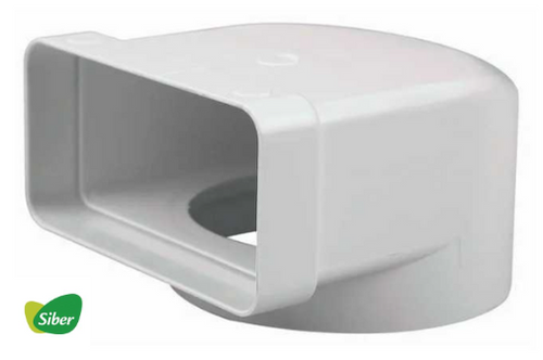 SIBER - Codo Vertical Mixto 90º 110x55 - Ø100 mm. | DDL.