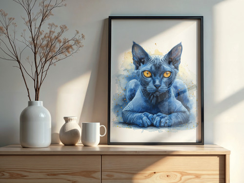 Sphynx Cat A4 Print | Mulloch.Art & Crafts
