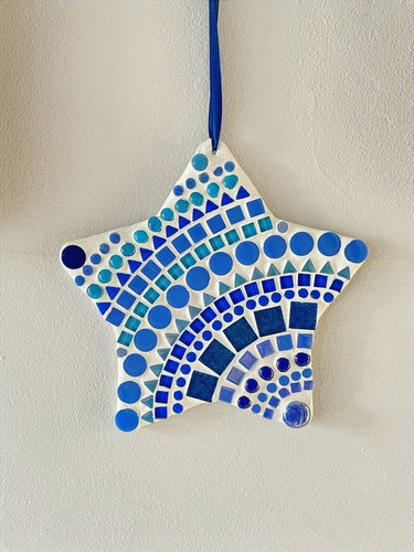 Blue Mosaic Star | Mom's Mosaics