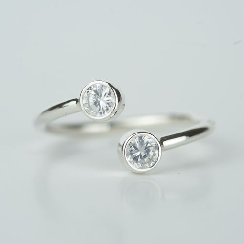 CZ Twisted Torque Ring | Suzi Lee Jewellery