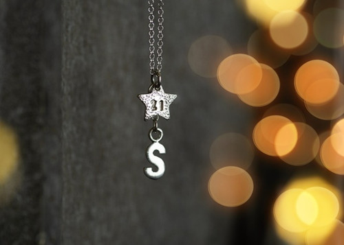 Personalised Festival Small Star Pendant with Initial | Suzi Lee Jewellery
