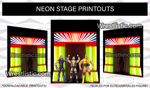 NEON STAGE PRINTOUTS | Wrestlistic Shop
