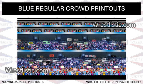 BLUE REGULAR ARENA CROWD PRINTOUTS | Wrestlistic Shop