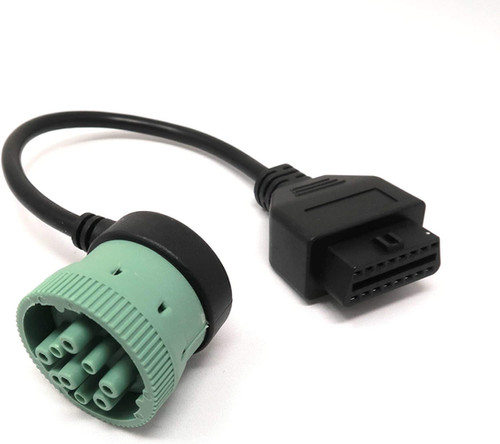 9 Pin to 16 Pin OBD2 Truck Diagnostic Scanner Cable Adapter ...