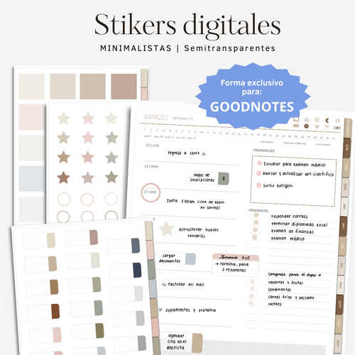 Stickers minimalistas | Carla Avilés | Studiescah