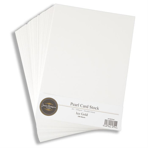 Ice Gold Pearl Card - 200gsm Pack 100 A4 By Jamie Rodgers Crafts ...