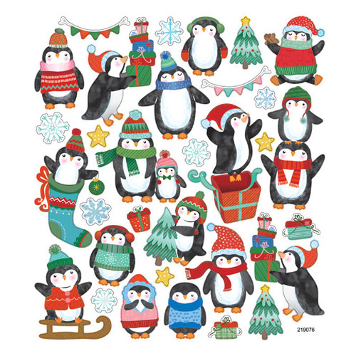 Christmas penguins -All foiled and Self adhesive By Habico | Craftmania