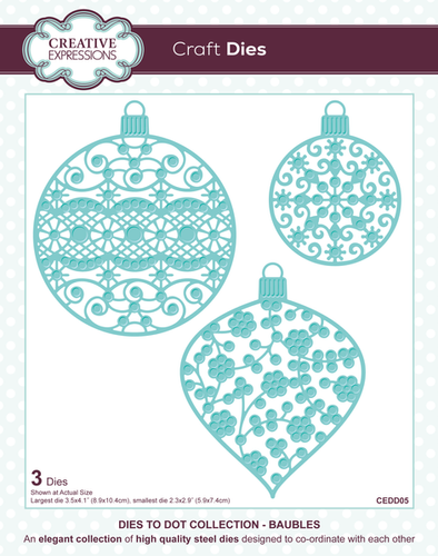 Baubles Craft Die Set - Dies To Dot Collection By Creative Expressions ...