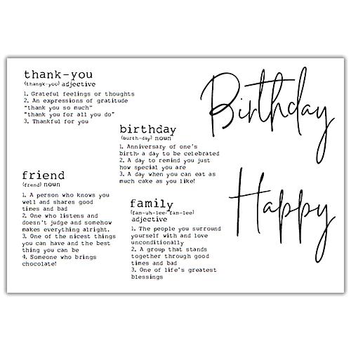 Dictionary Definitions - Stamp Set By Julie Hickey Designs | Craftmania