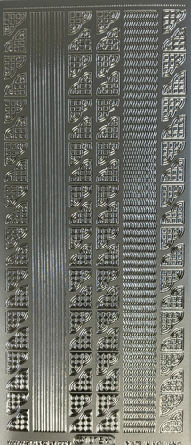 Borders & Corners - Silver Peel Off Sticker By Starform | Craftmania