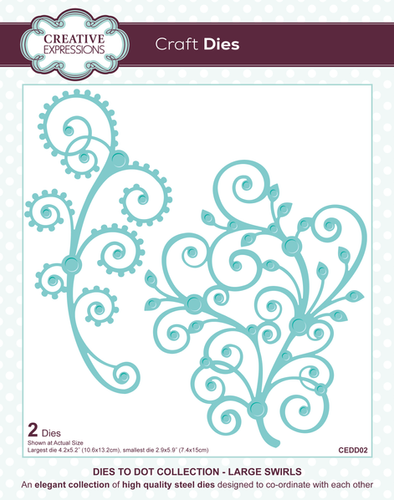 Large Swirls Craft Die Set - Dies To Dot Collection By Creative ...