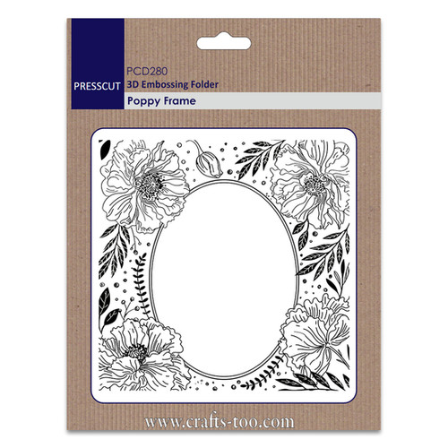 Poppy Frame - 3D Embossing Folder By Presscut | Craftmania