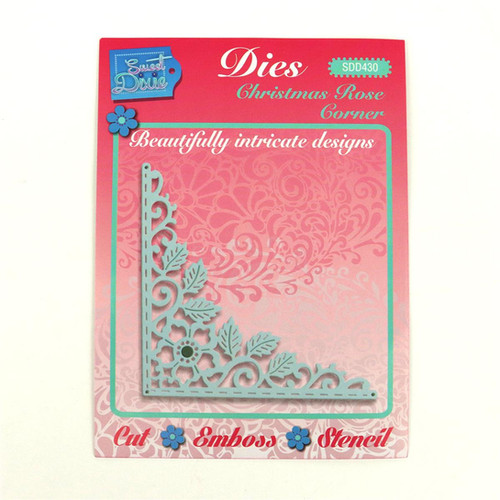 Christmas Rose Corner - Craft Die By Sweet Dixie | Craftmania