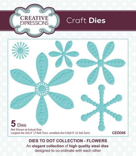 Flowers Craft Die Set - Dies To Dot Collection By Creative Expressions ...