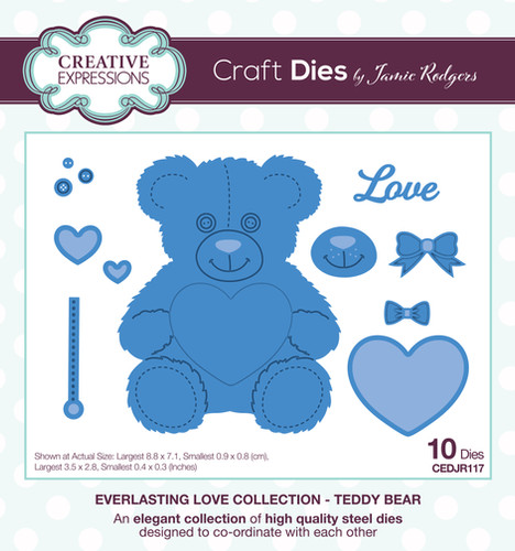 Teddy Bear Craft Die - Everlasting Love Collection By Jamie Rodgers ...