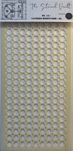 No. 13 - Layered Honeycomb- DL Stencil - By The Stencil Vault | Craftmania