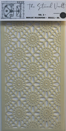 No. 2 - Mosaic Diamonds Small - DL Stencil - By The Stencil Vault | Craftmania