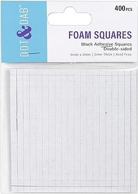 Foam Squares - 2mm black By Dot & Dab | Craftmania