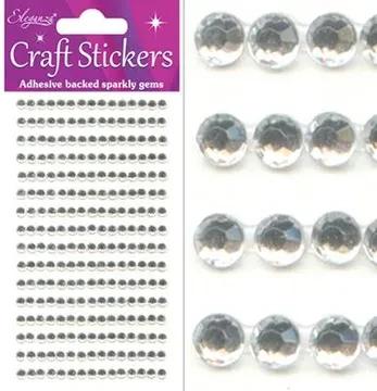 Silver - Sticky Back - 4mm Gem Lines By Eleganza | Craftmania