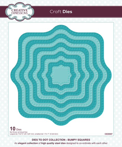 Bumpy Squares Craft Die Set - Dies To Dot Collection By Creative ...