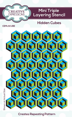 Hidden Cubes - Mini Triple Layering Stencil By Creative Expressions ...