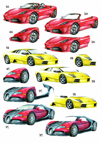 Sport Cars - Die Cut Decoupage By Craft Uk | Craftmania