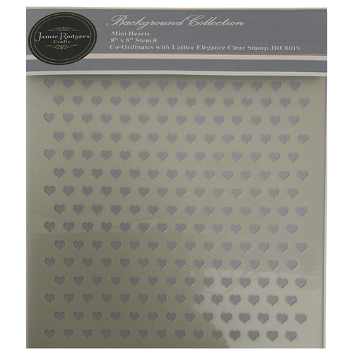 Mini Hearts 8"x8" Stencil - Background Collection By Jamie Rodgers ...