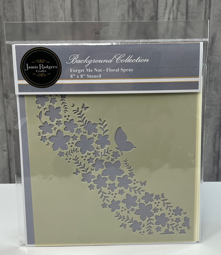 Floral Spray - Forget Me Not - 8 x 8" Stencil By Jamie Rodgers Crafts ...