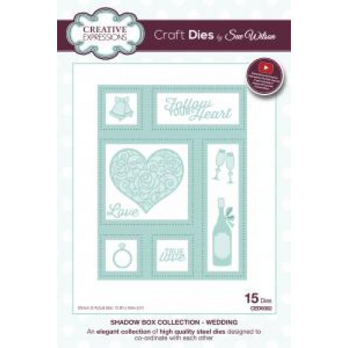 Wedding (Shadow Box Collection) - Craft Die By Sue Wilson | Craftmania