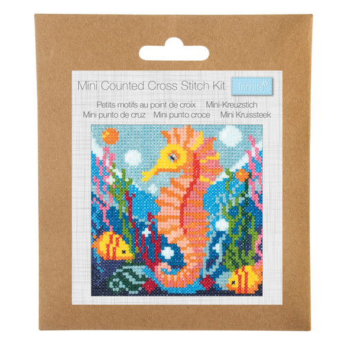 Seahorse - Counted Cross Stitch Kit: Mini By Trimits | Craftmania
