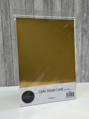 Gold - A4 Mirror Card Pack 10 By Jamie Rodgers Crafts | Craftmania